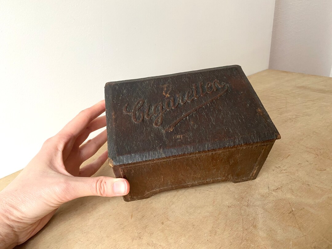 French Wooden Cigarette Box From 30s, Antique Cigar Case - Etsy