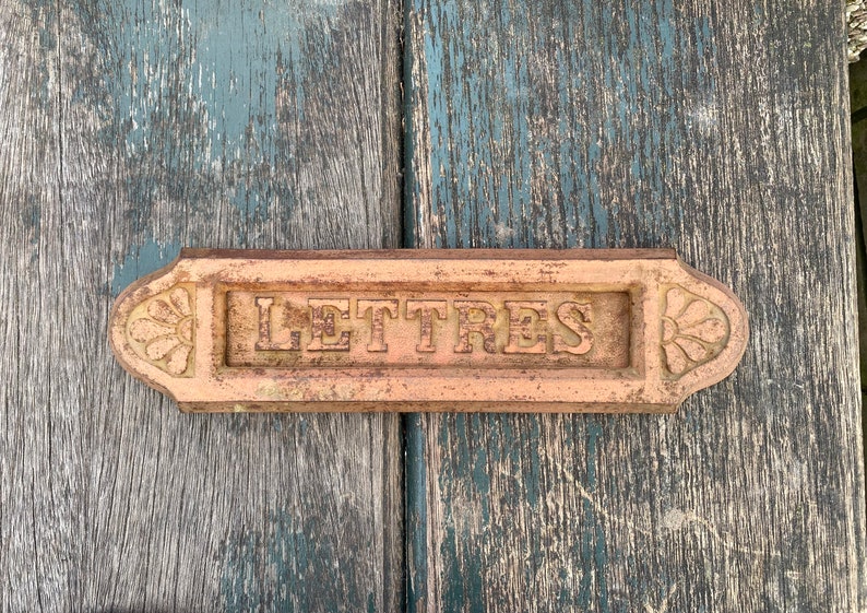 French Antique Cast Iron Mailbox Slot 30s, Vintage Mailbox Door - Etsy