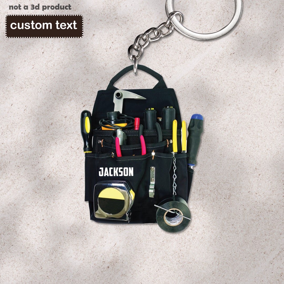 Electrician Tool Bag Personalized Acrylic 2D Keychain - Etsy