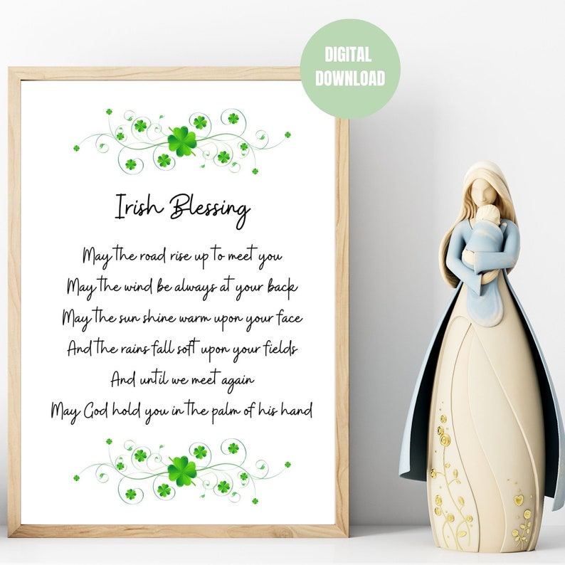 Irish Blessing May the Road Rise up to Meet You Printable Wall Art ...
