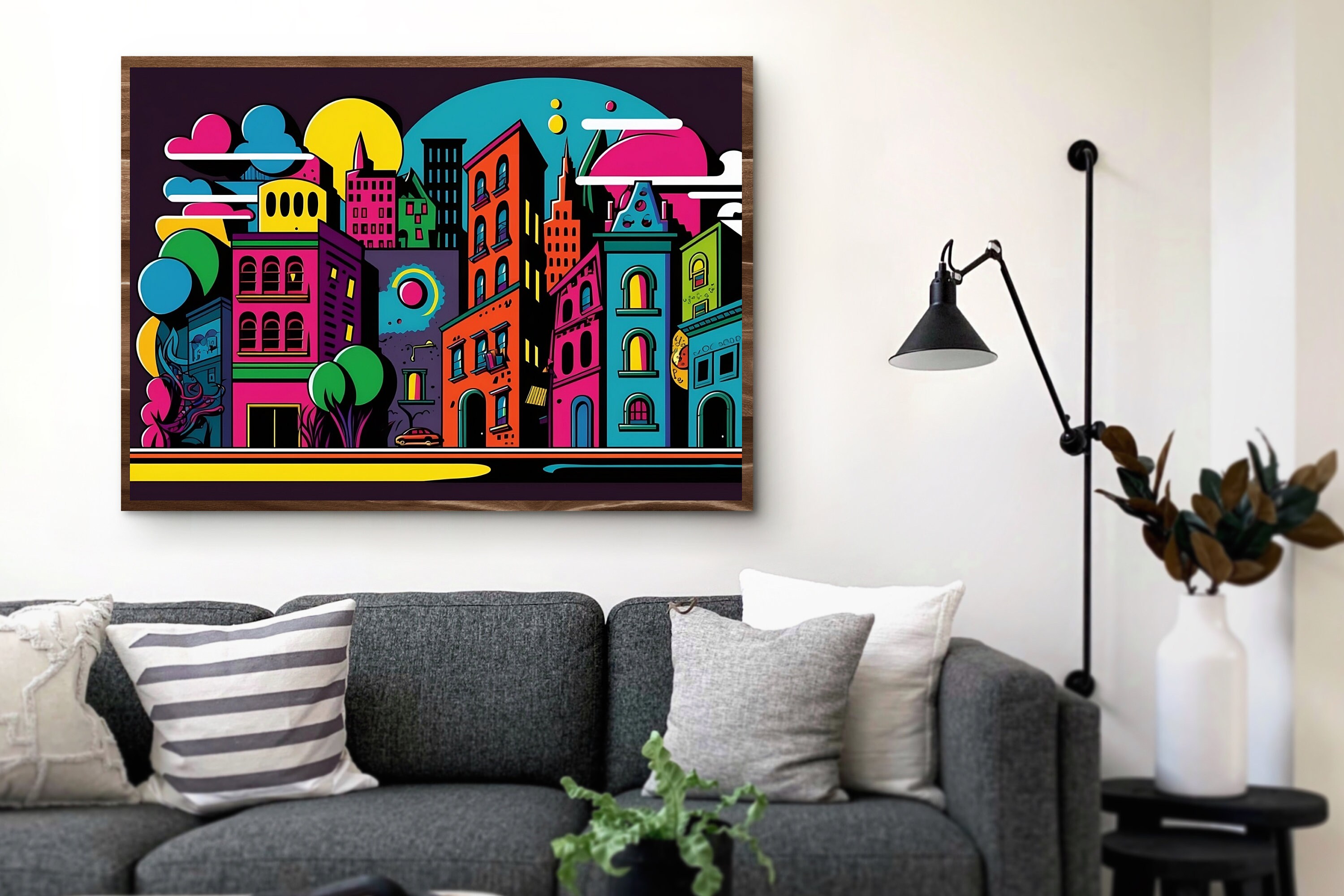Pop Art City Landscape, Printable File, Digital Download - Etsy