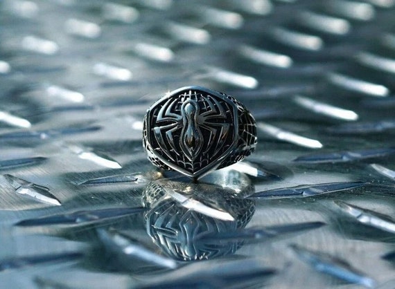 Spider Man Ring-men's Ring-marvel Ring-spider Ring-spider - Etsy