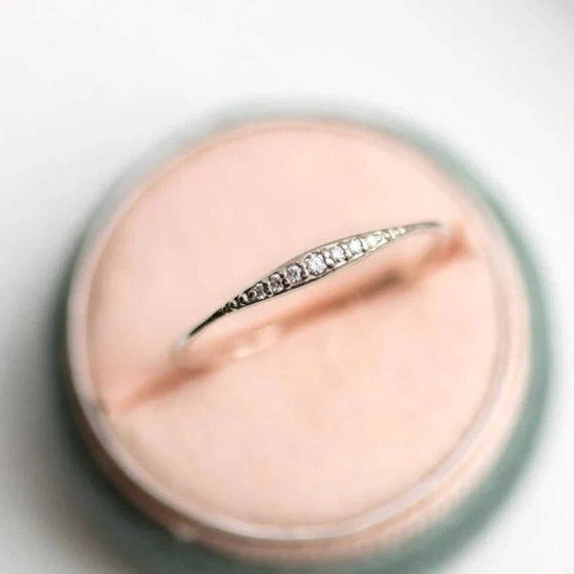 Dainty CZ Stacking Ring Gold Minimalist Ring CZ Ring Simple - Etsy