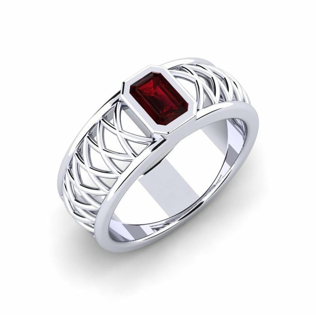 Men's Wedding Band, Elegant Men's Ruby Band, Men's Jewelry, Engagement ...