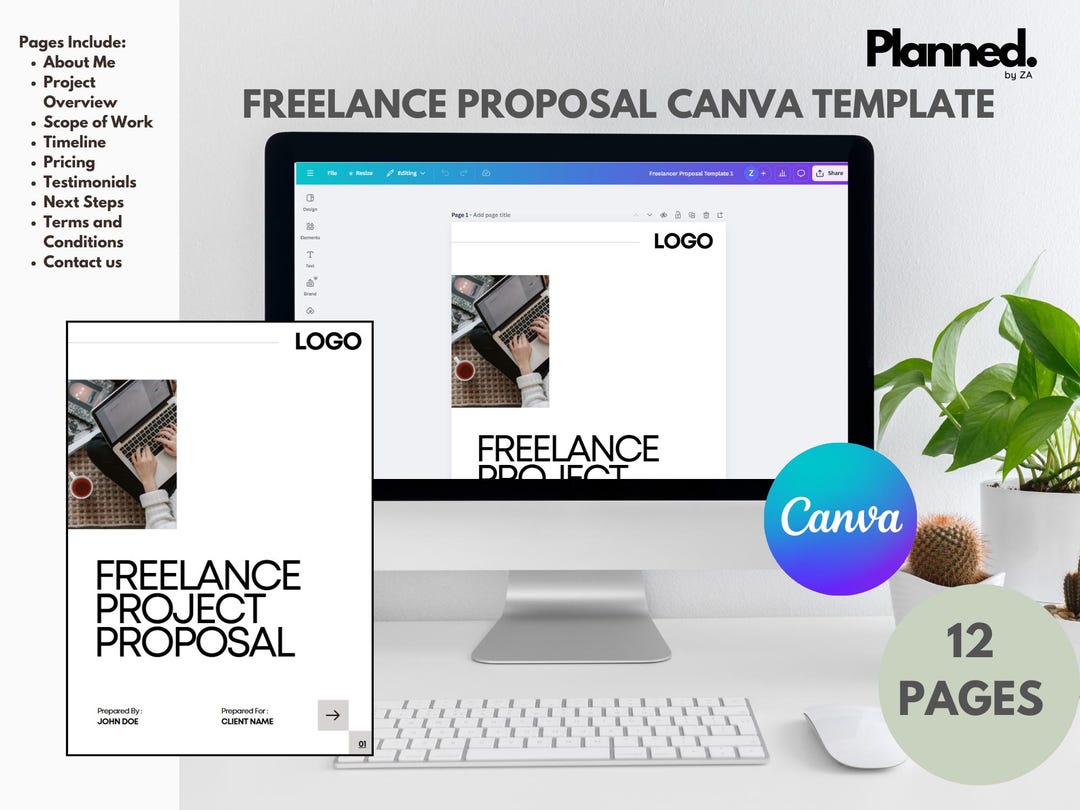 Freelance Proposal Template Canva | Editable Client Proposal ...