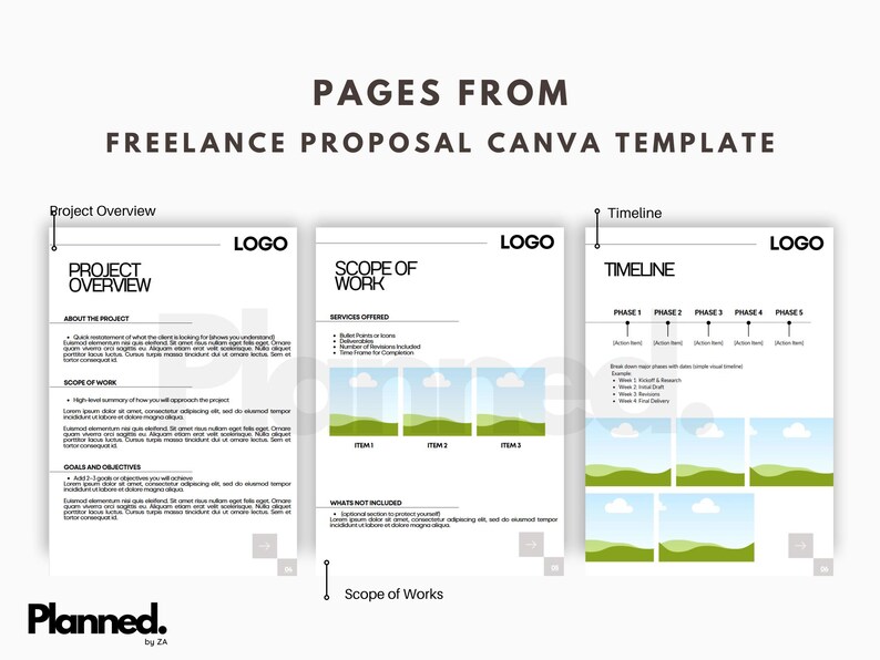 Canva Freelance Proposal Template | Editable Client Project (instant ...