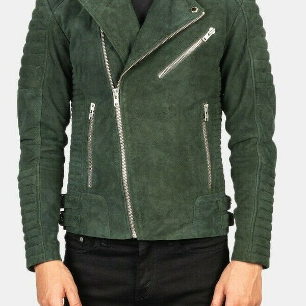 Green Suede Jacket - Etsy