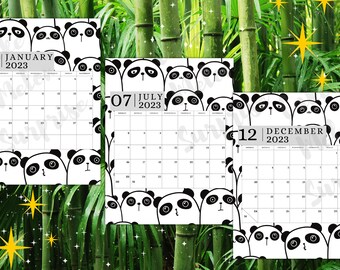2023 Panda Calendar - Etsy
