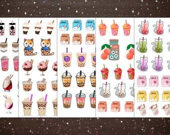 Boba Stickers Printable - Etsy