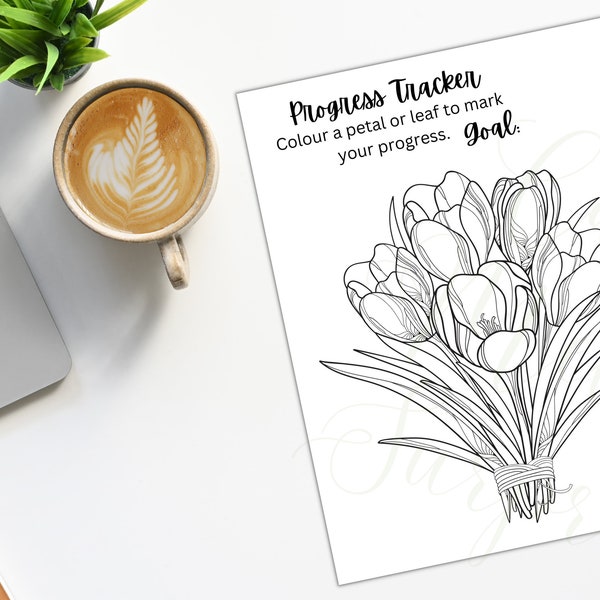 Monthly Coloring Habit Tracker - Etsy