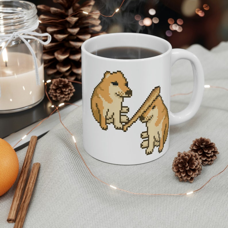 Cheems Bonk Meme Pixel Art 11oz Mug Gift for Him Her Boyfriend - Etsy