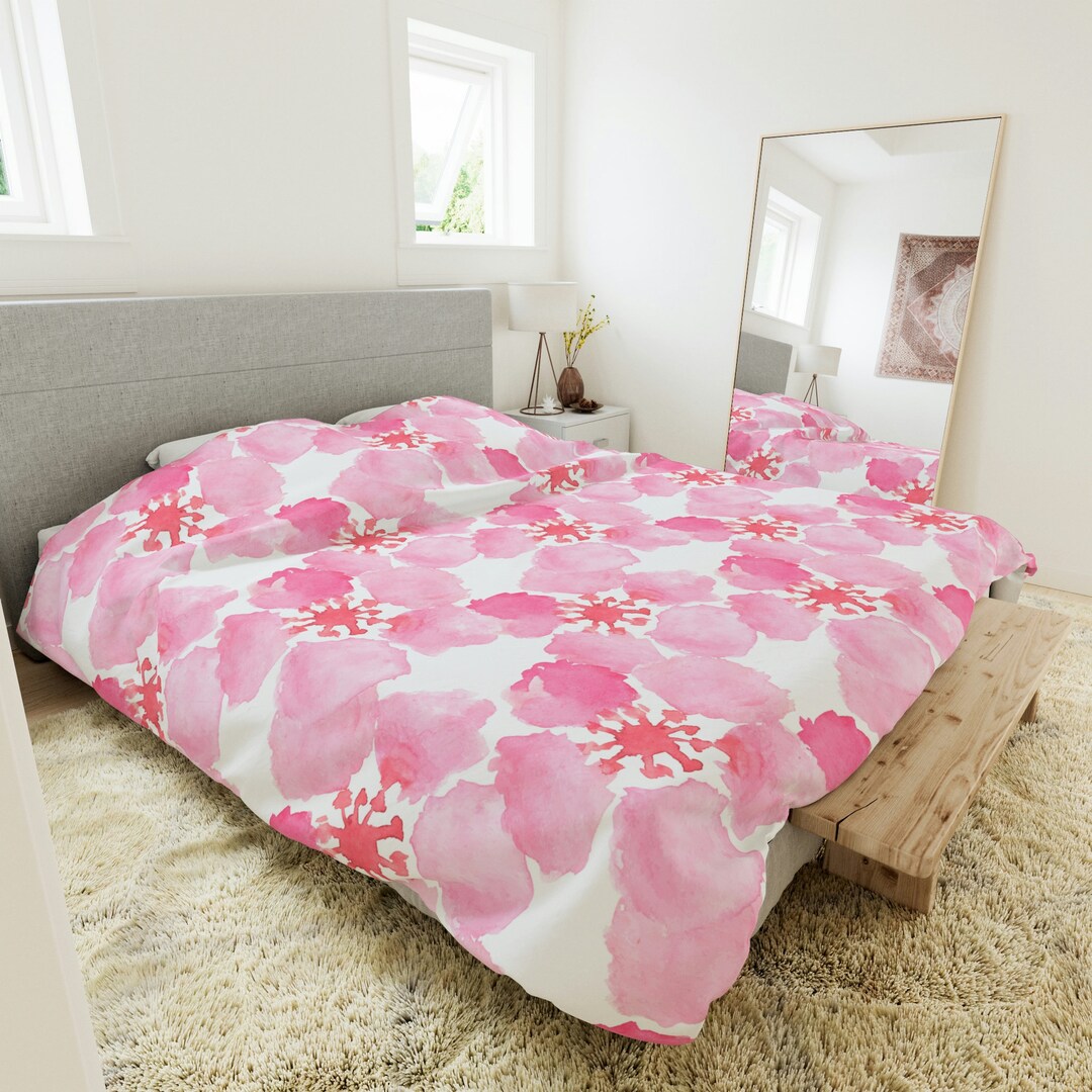 Sakura Duvet Cover Cherry Blossom Tree Pink Blossoms Flowers - Etsy