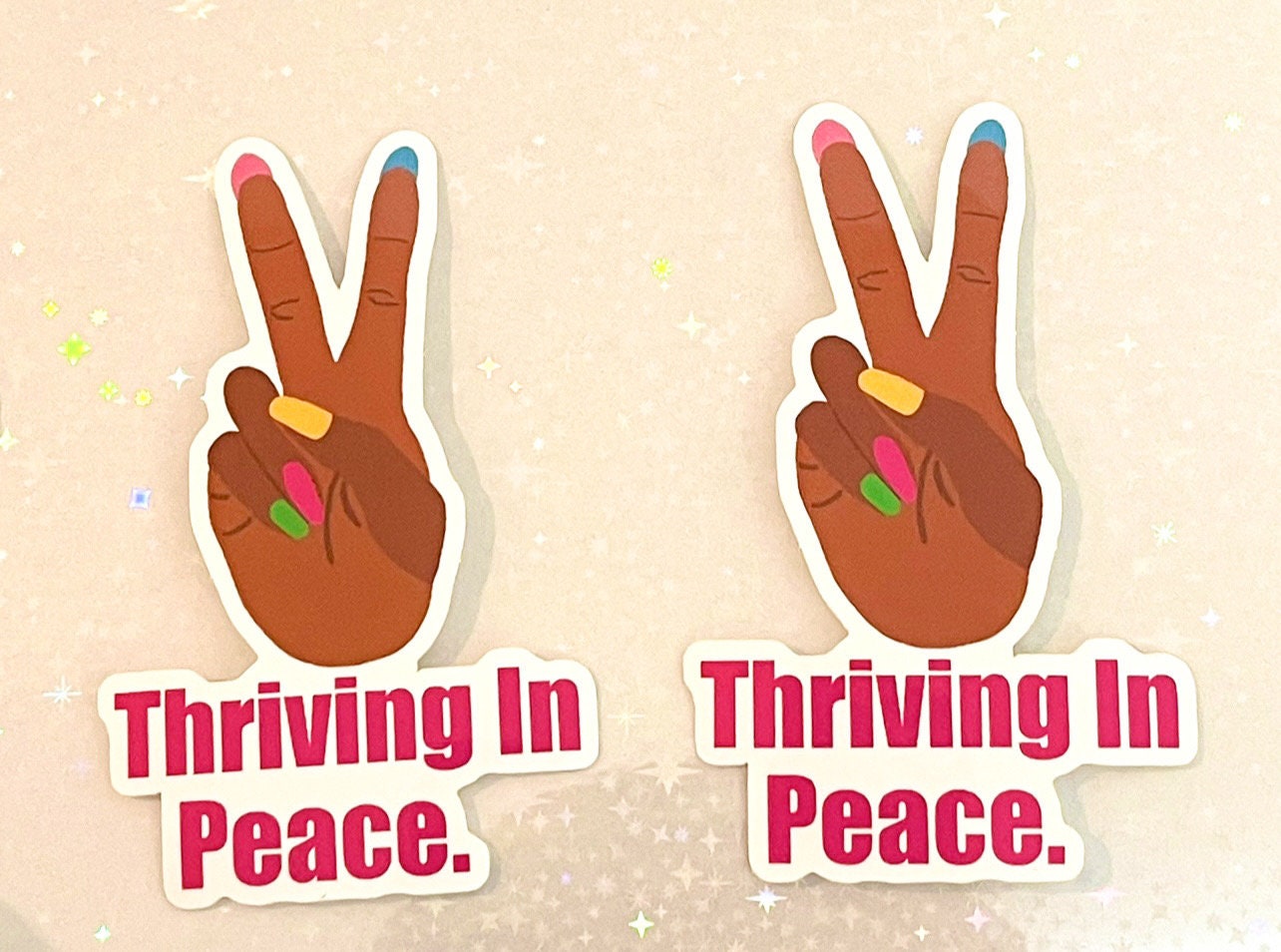 Peace Sign Sticker Black Girl Art Laptop Sticker Self-love Stickers ...
