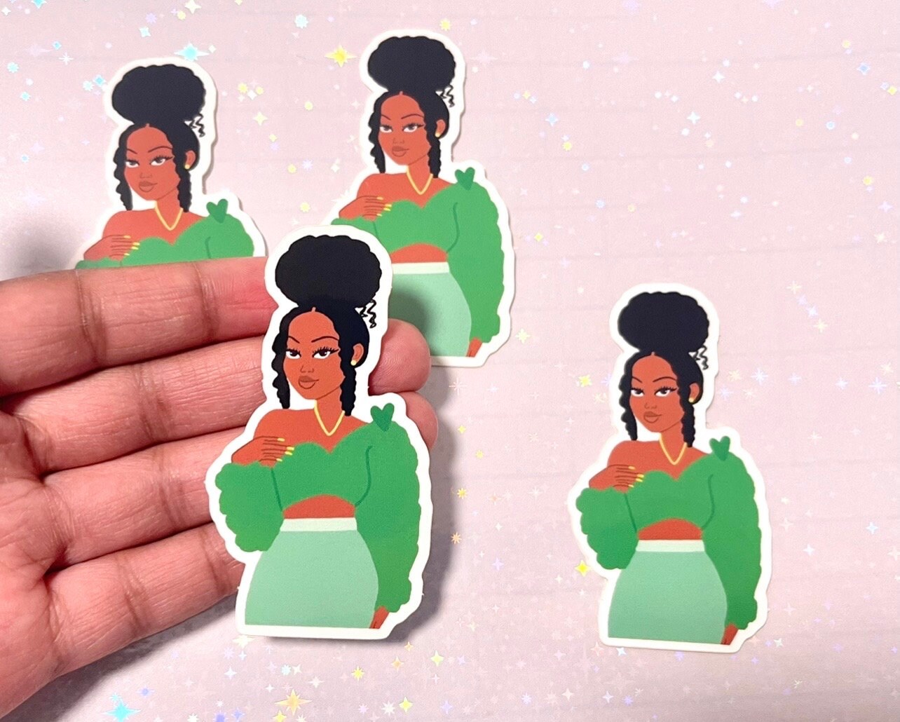 Cute Black Girl Sticker| Planner Sticker| Journal Sticker| iPad Sticker ...