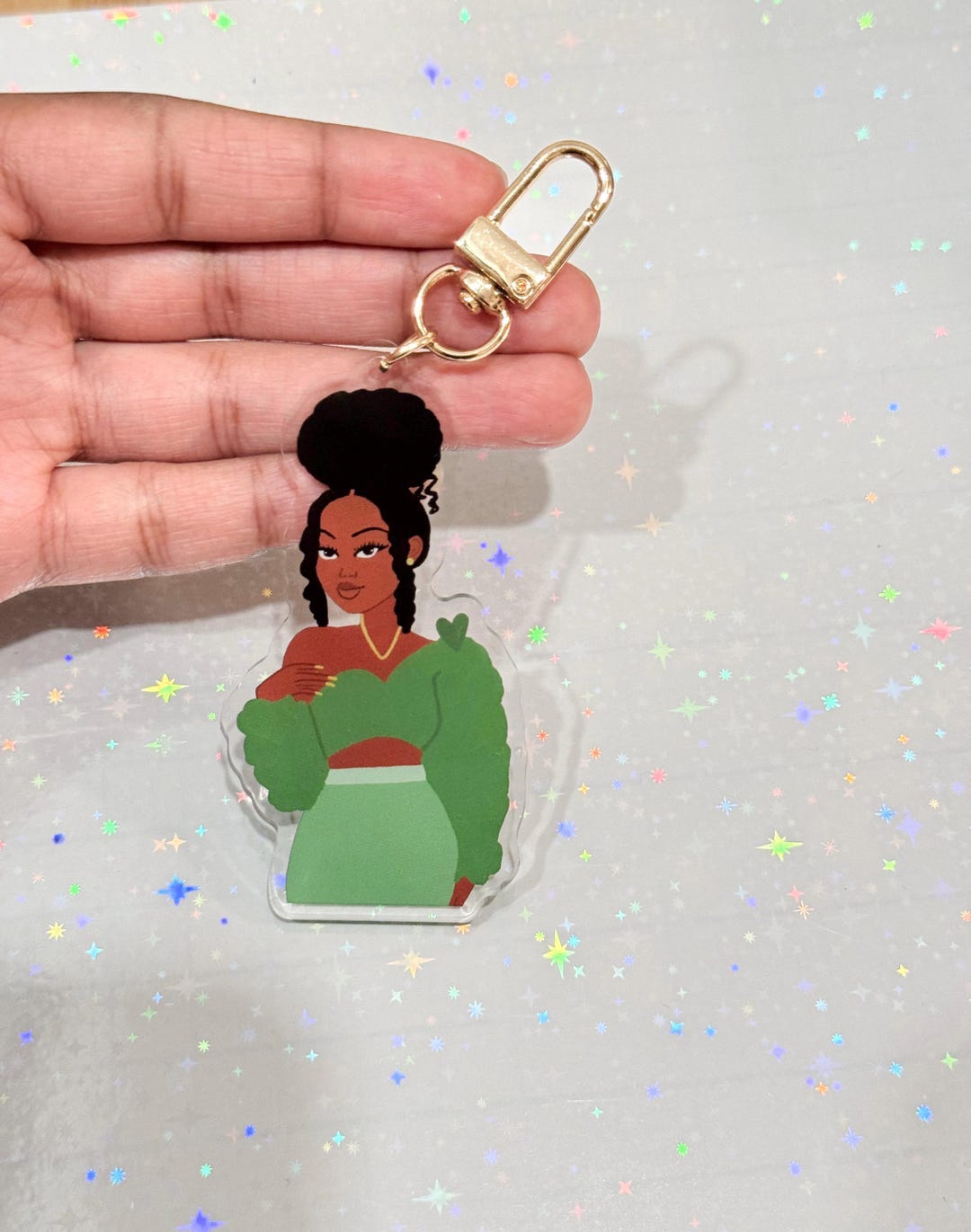 Cute Black Girl Keychain| Afro Girl - Etsy
