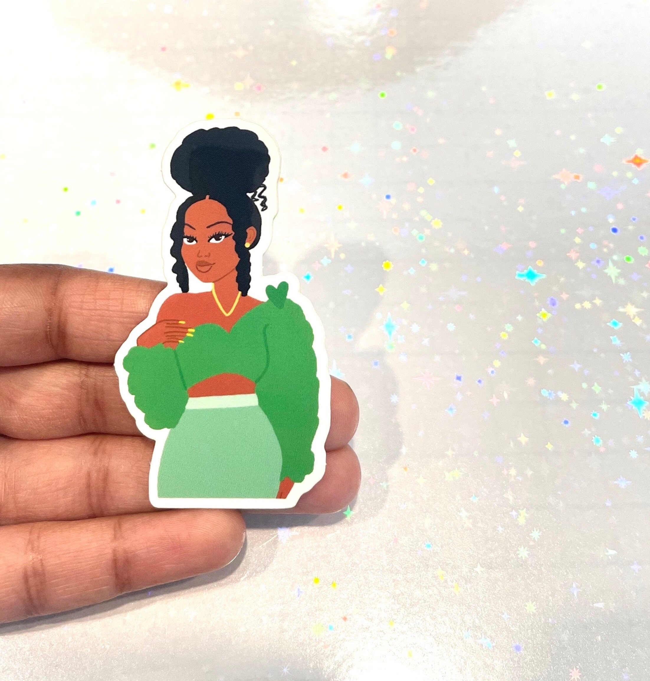 Cute Black Girl Sticker| Planner Sticker| Journal Sticker| iPad Sticker ...