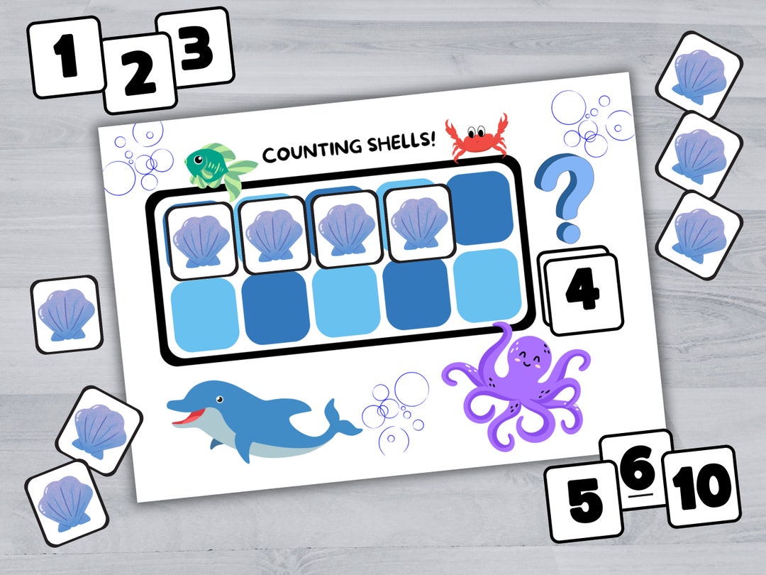 Counting Shells - Learn to Count - Under the Sea - Digital Download ...