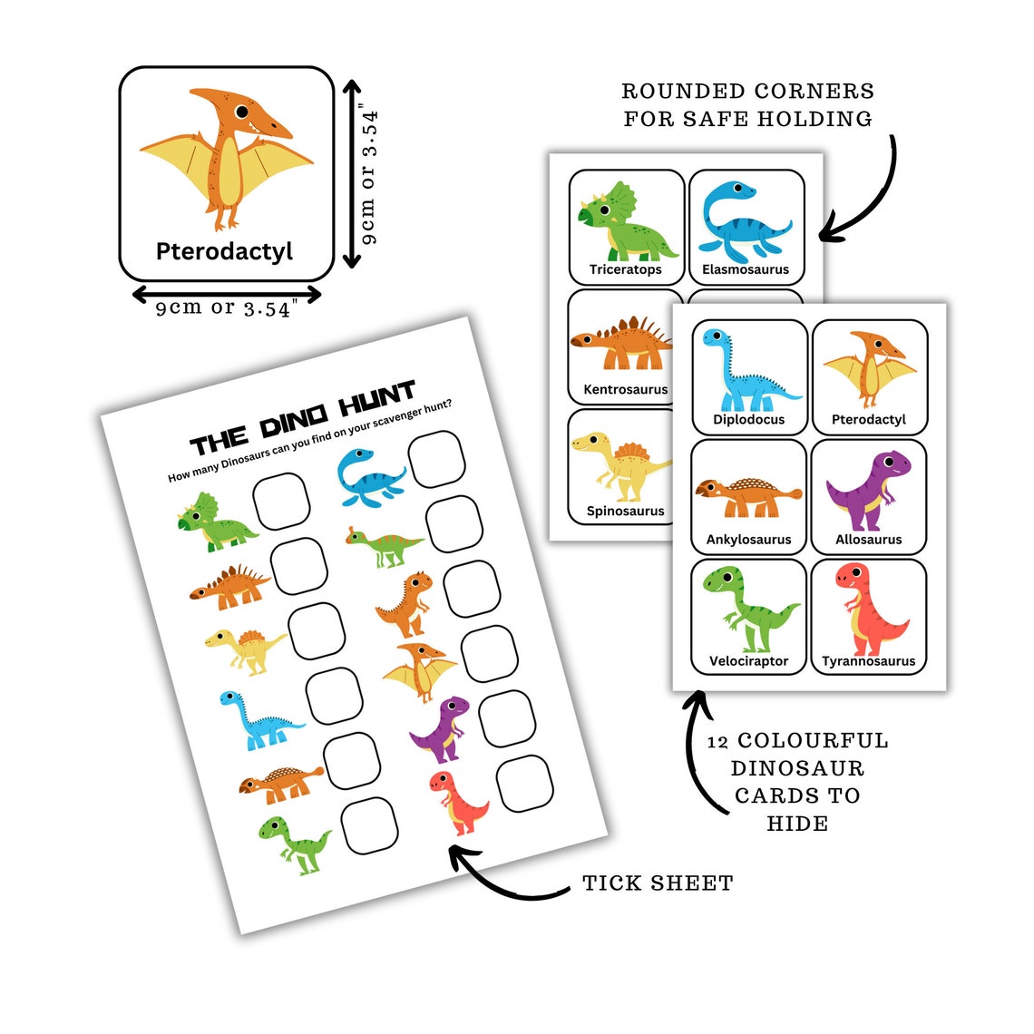 Dinosaur Kids Scavenger Hunt Printable | Fun Dino-themed Party Activity ...