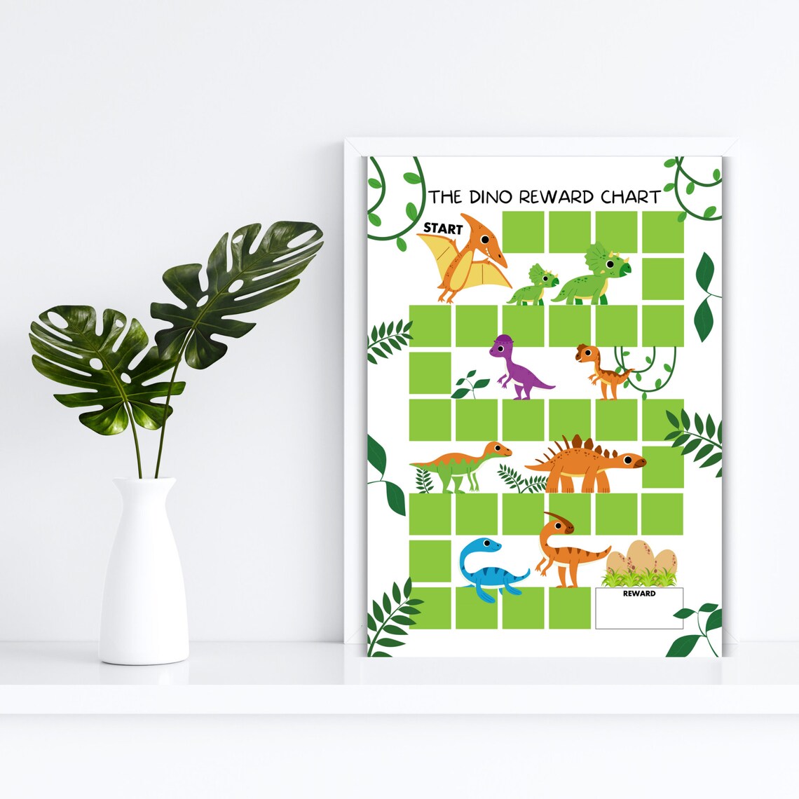Dinosaur Theme Reward Chart for Kids Motivational Reward - Etsy