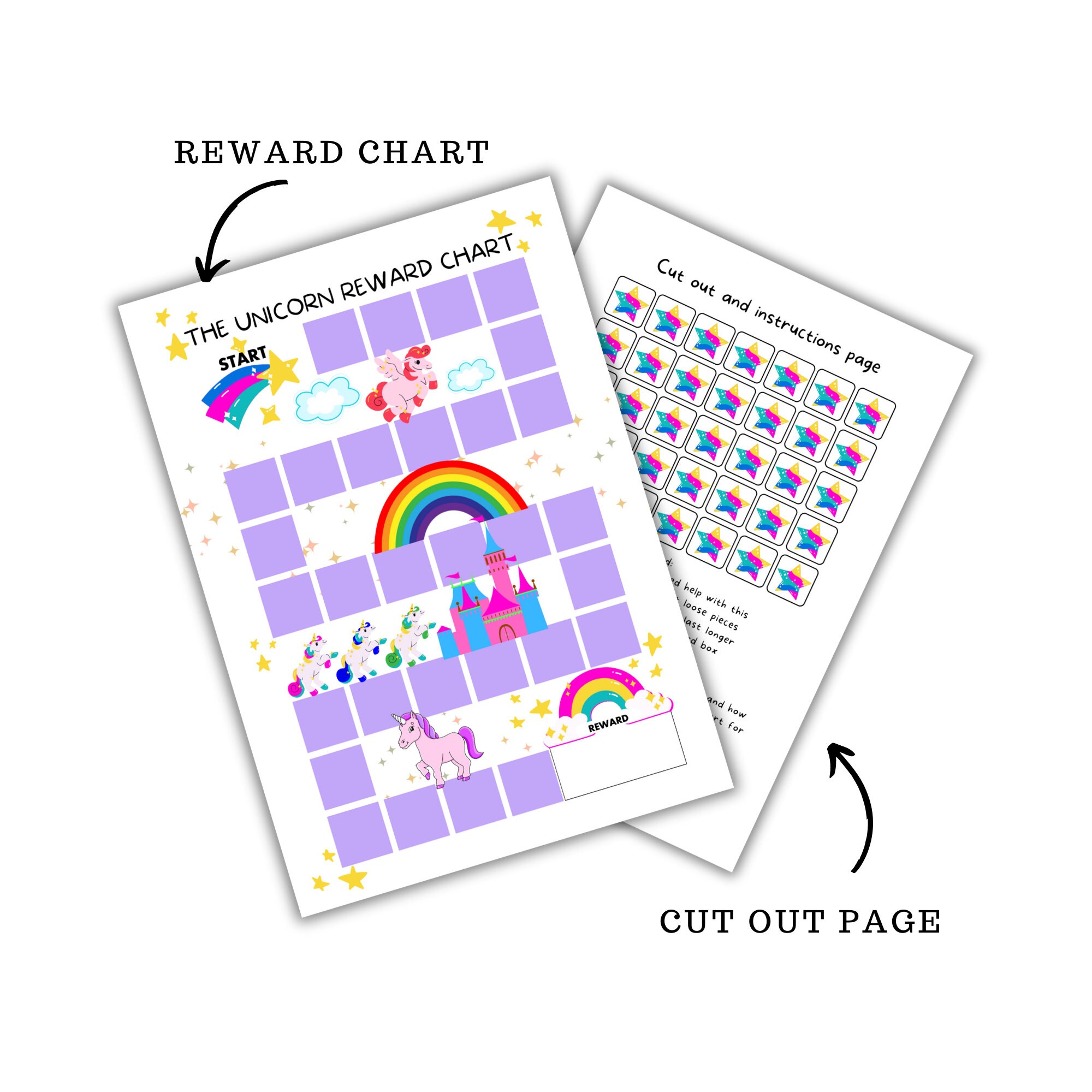 Unicorn-themed Printable Reward Chart for Kids | Positive Behaviour ...
