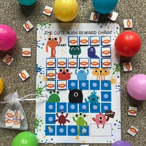Printable Alien Reward Chart for Kids | Fun Behaviour Tracker | Digital ...