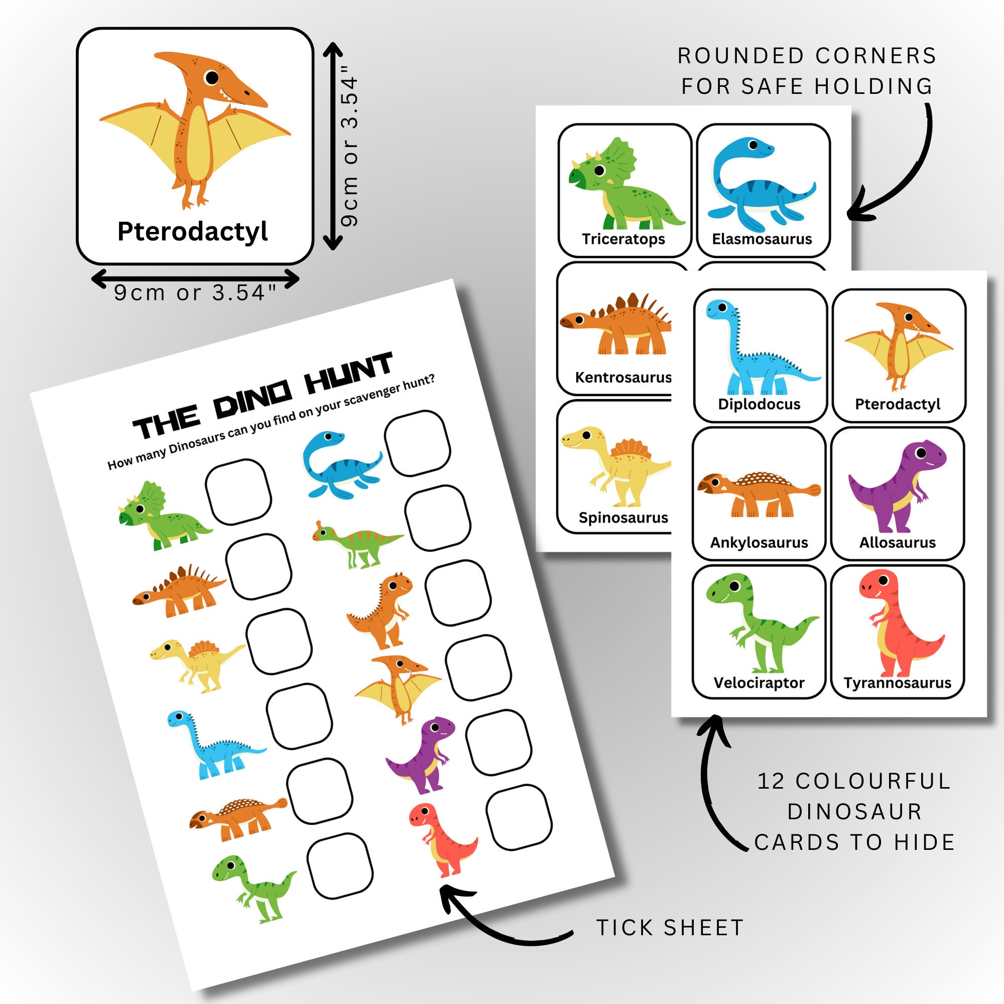 Dino Kids Picture Scavenger Hunt Printable Party Activity Dino - Etsy