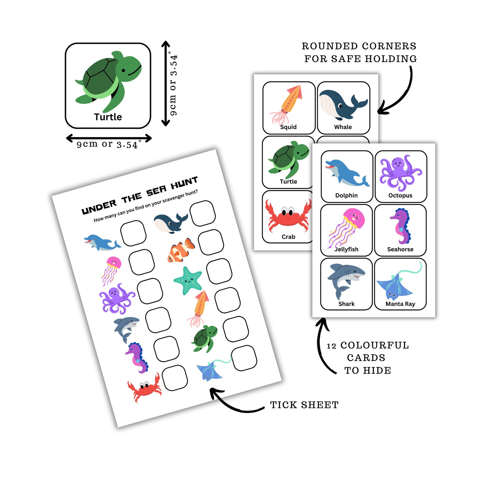 Under the Sea Scavenger Hunt for Kids | Ocean Themed Birthday Party ...