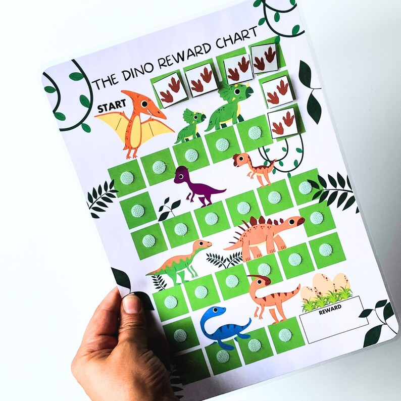 Dinosaur Reward Chart for Kids | Reusable Behaviour Tracker | Dino ...