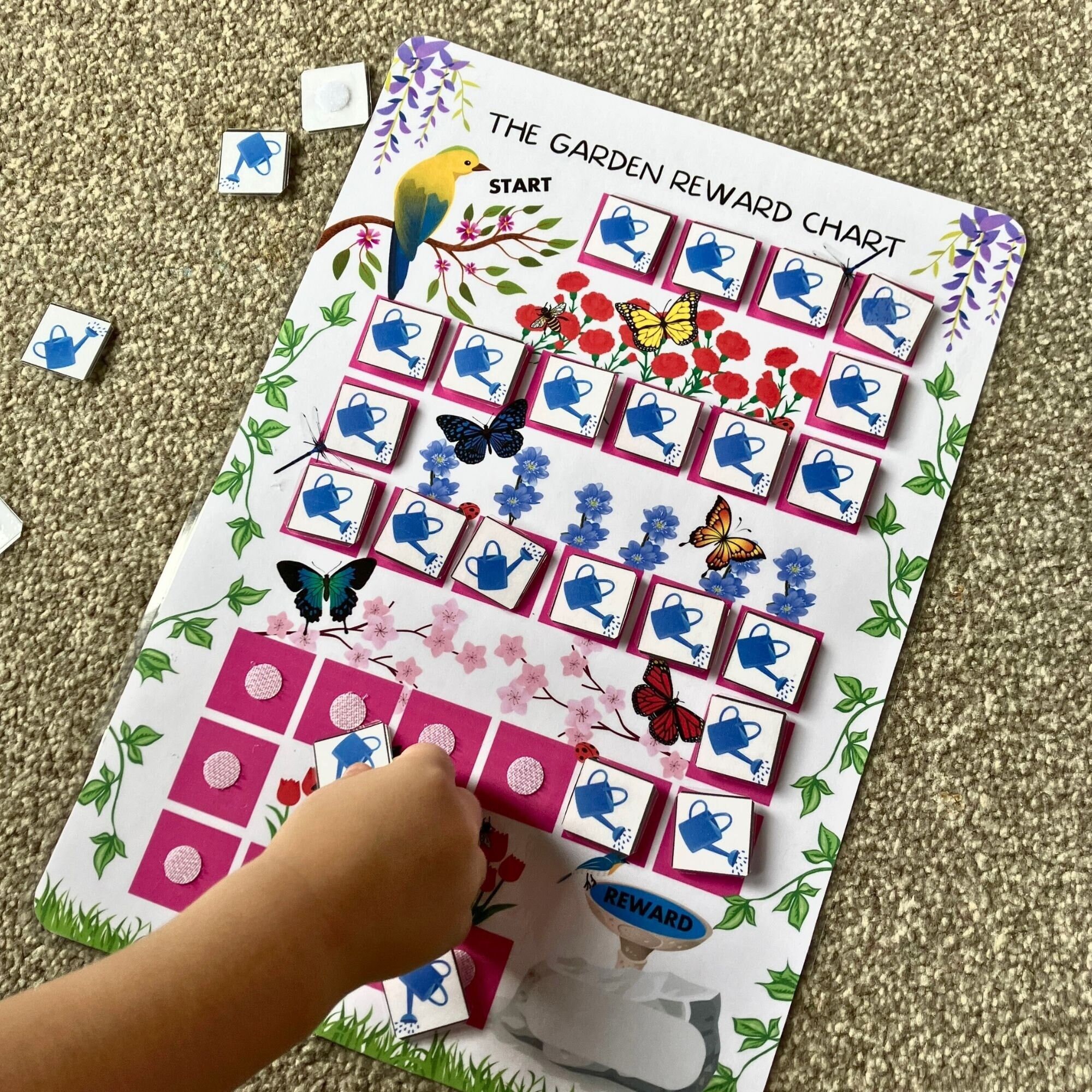 Kids Garden-themed Reward Chart | Butterfly & Bee Positive Behaviour ...