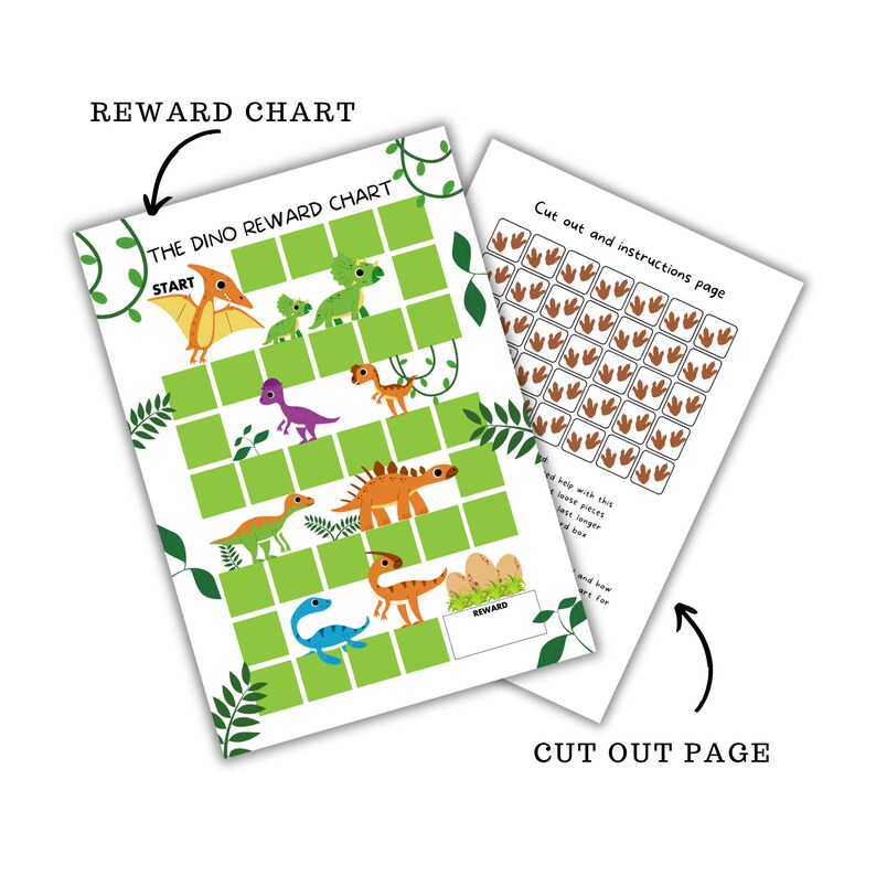 Children's Dinosaur Theme Reward Chart, Improve Development Tool, Dino ...