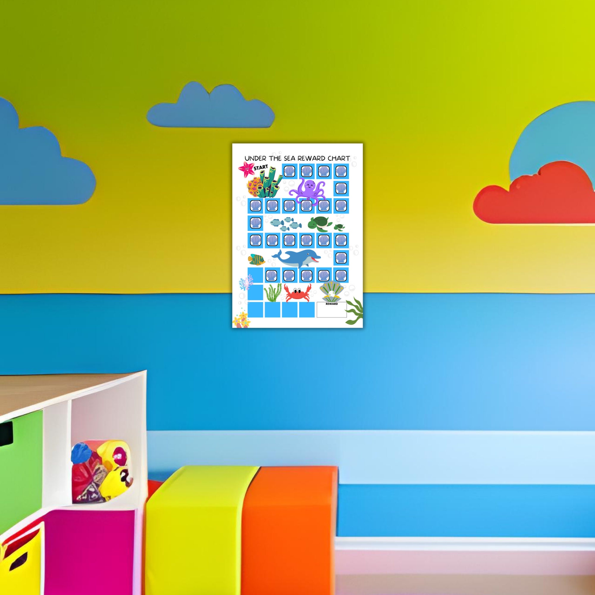Under the Sea Printable Reward Chart A Positive Behaviour - Etsy