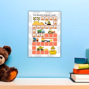 Builder-themed Reward Chart | Printable Construction Behaviour Tracker ...
