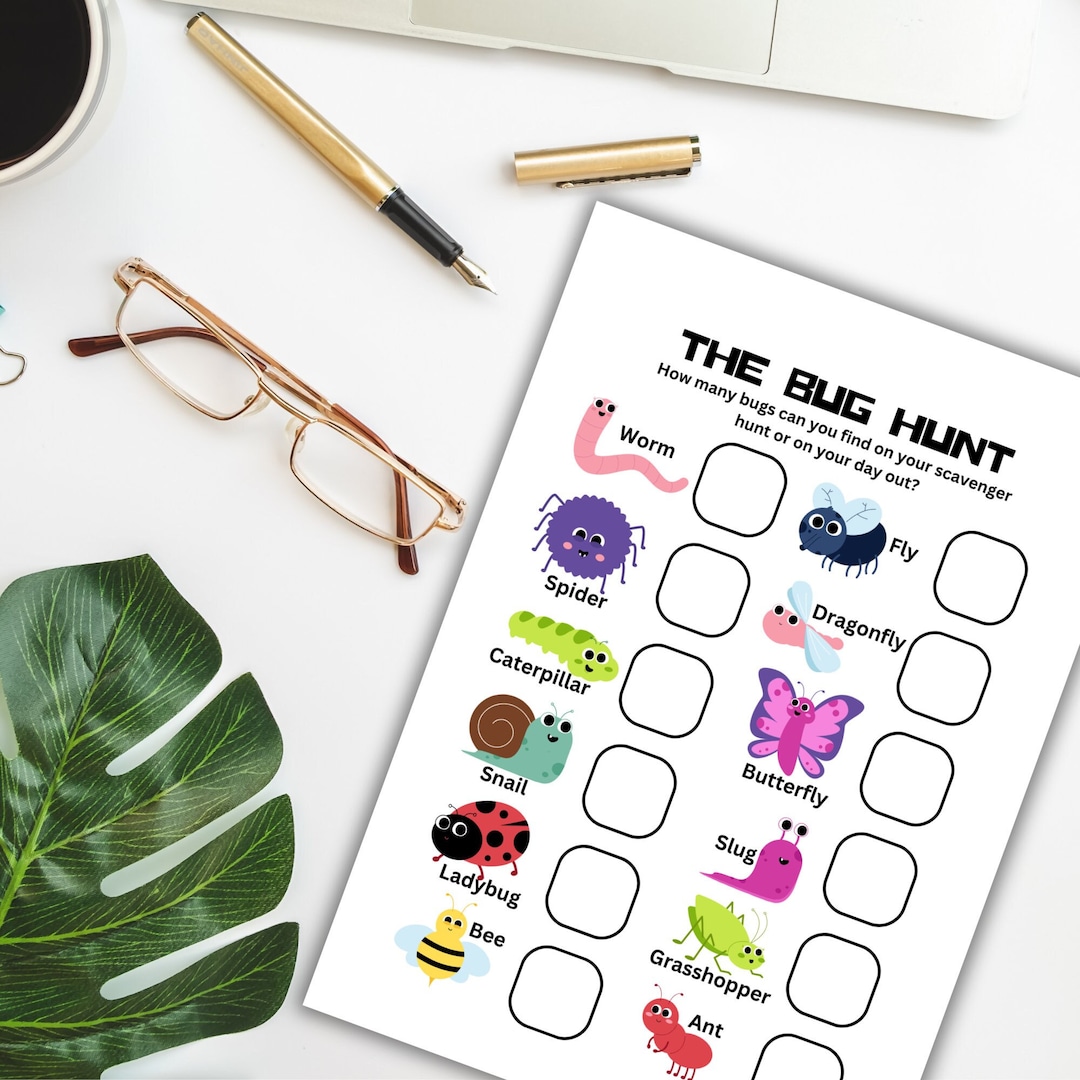 Bug Picture Scavenger Hunt for Kids Indoors Fun and Learning for the ...