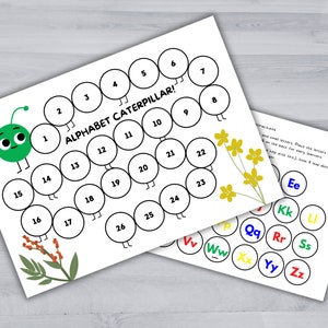 Kids Alphabet Caterpillar Activity, Learn the Alphabet, Digital ...