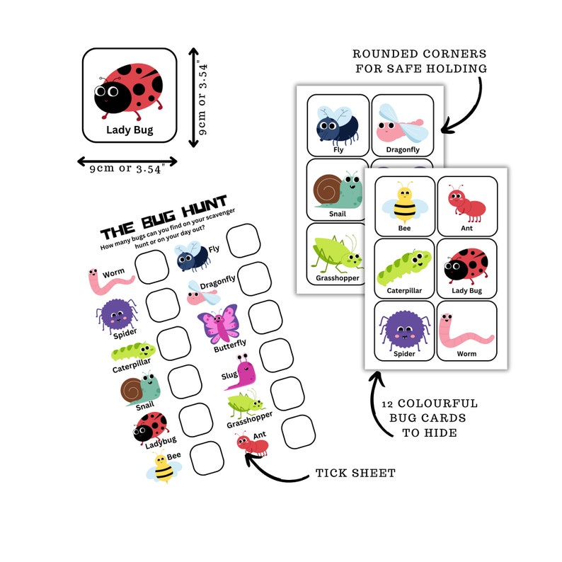 Bug Picture Scavenger Hunt for Kids Indoors Fun and Learning for the ...