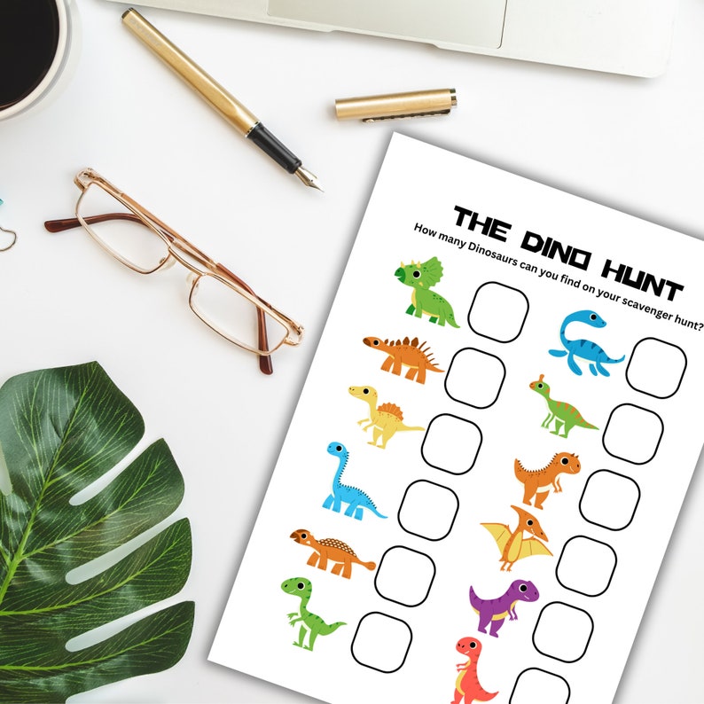 Dinosaur Picture Scavenger Hunt for Kids Birthday Party Game Digital ...