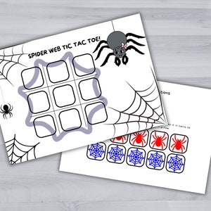 Spider Web Tic Tac Toe - Digital Download - A4 Size - Etsy