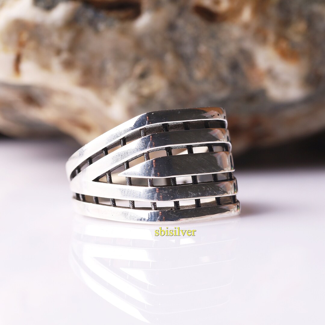 No Stone Ring , Turkish Jewelry Silver Men Ring Mens Handmade Ring ...