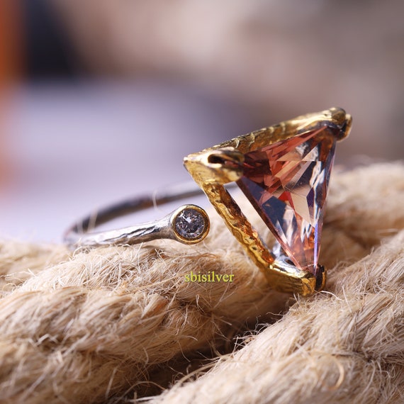Color Changing Triangle Alexandrite Stone Turkish Handmade - Etsy