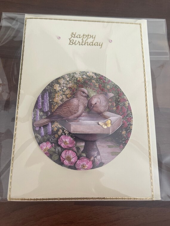 Dove happy Birthday Card - Etsy
