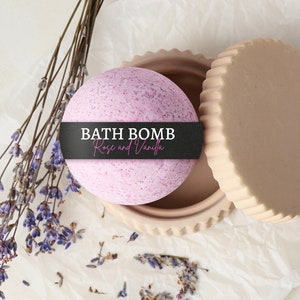 Printable Bath Bomb Band Label Bath Bomb Belly Band Label - Etsy
