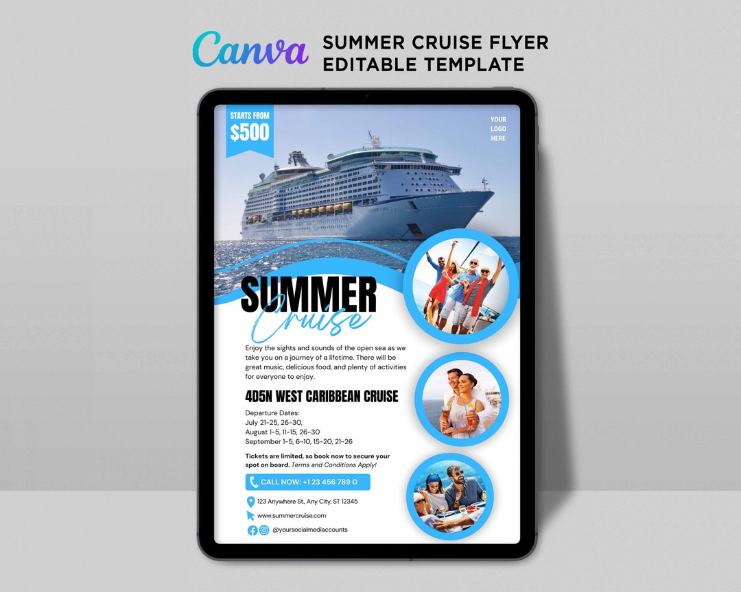 Caribbean Cruise Flyer, Summer Cruise Flyer, Royal Caribbean Cruise ...