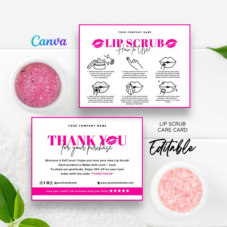 Lip Scrub Application Guide, How to Use Lip Scrub, Lip Scrub Thank You ...