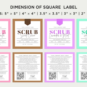 Printable Bath Body Scrub Label, Sugar Scrub Label, Bath Salt Label ...