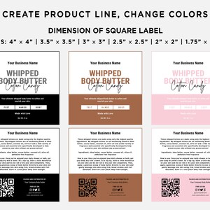 Editable Whipped Body Butter Label Design, Cotton Candy Body Butter ...