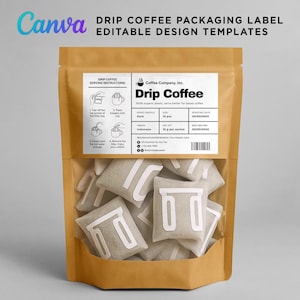 Drip Coffee Labels, Coffee Drip Pouch Packaging, Drip Coffee ...