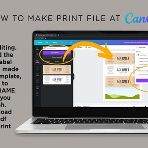 Printable Gourmet Labels, Gourmet Product Label, Jar Wrap Labels, Mason ...