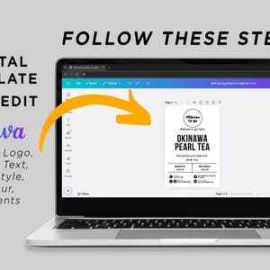 Milk Tea Bottle Labels, Boba Labels, Cold Press Labels, Drink Labels ...