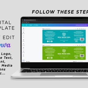 Sea Moss Label, Seamoss Labels, Sea Moss Gel Label, Sea Moss Labels ...