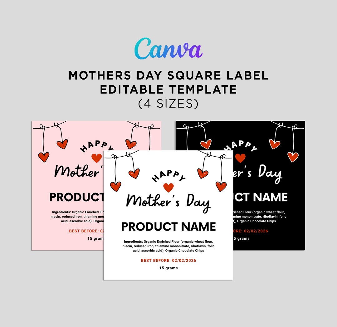 Mothers Day Labels, Mothers Day Tags, Mothers Day Square, Mother's Day ...